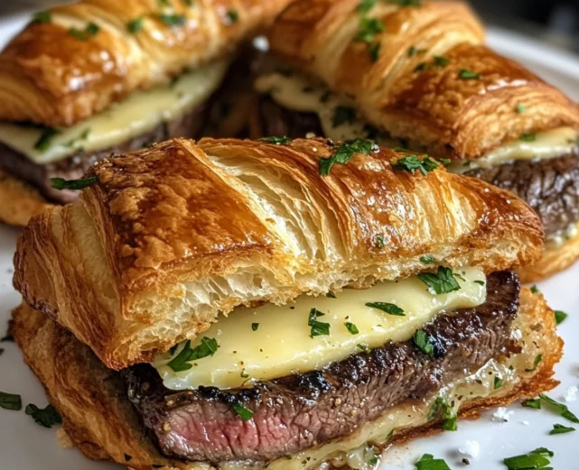 Black Garlic Butter Steak & Brie Croissant Melt: The Ultimate Comfort ...