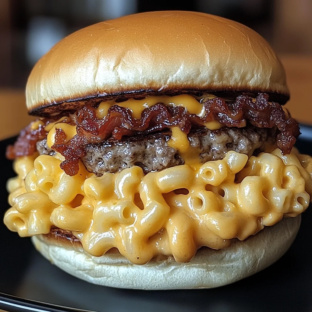 Cheesy Bacon Mac & Cheese Burger Recipe: Ultimate Comfort Food!