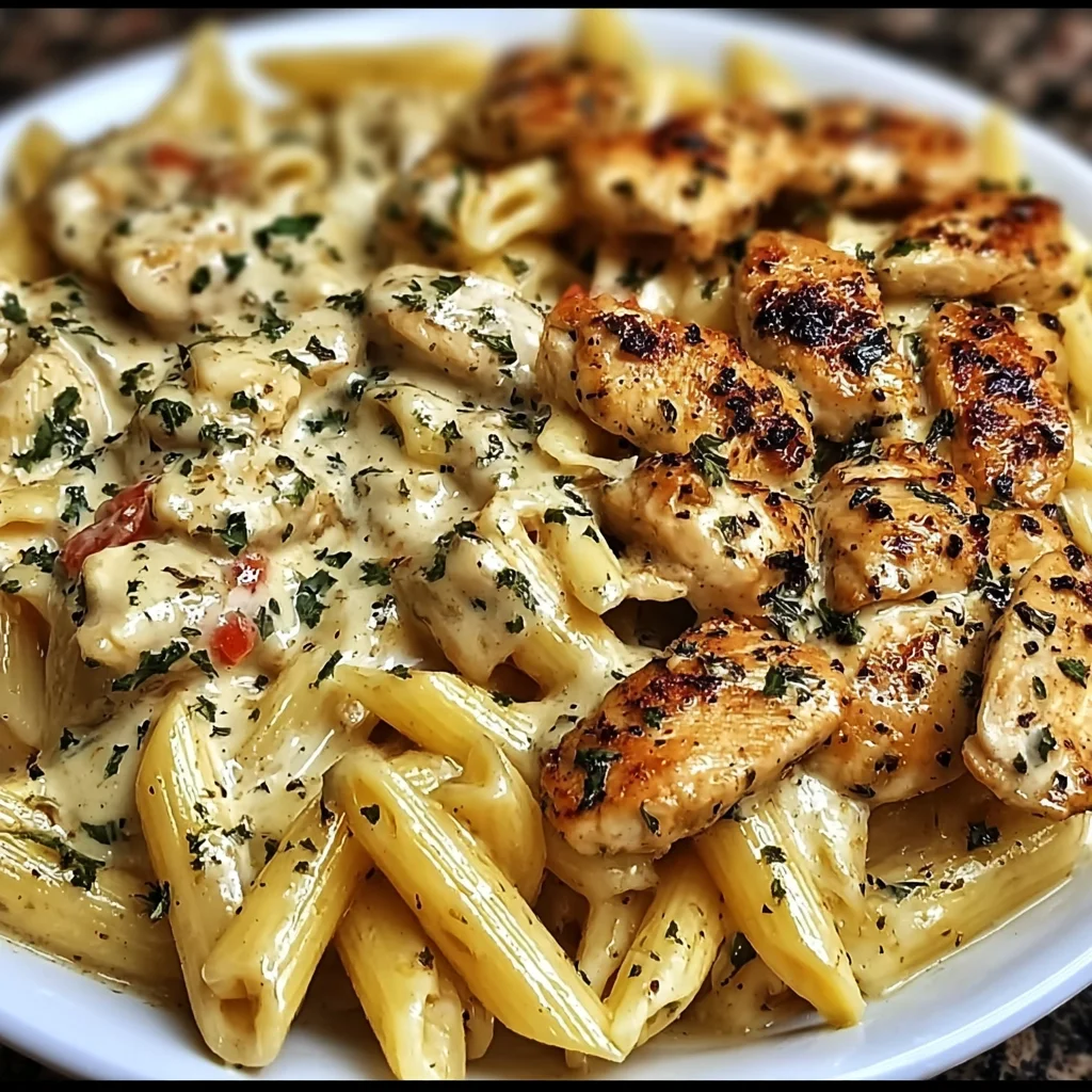 Easy One-Pan Creamy Parmesan Chicken Penne Recipe