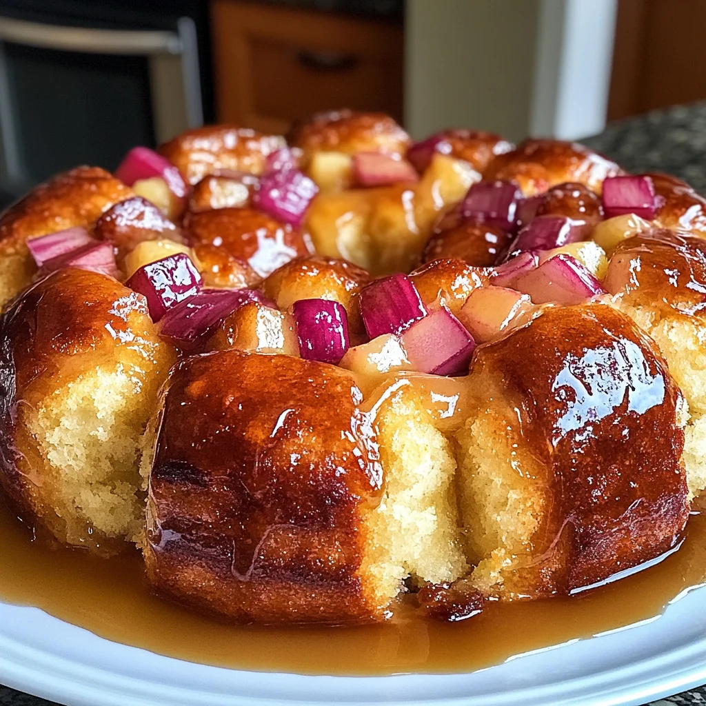 Rhubarb Cream Cheese Monkey Bread Recipe: Easy Springtime Dessert