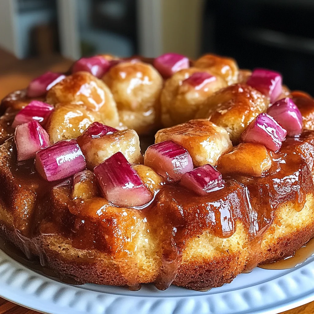 Rhubarb Cream Cheese Monkey Bread Recipe: Easy Springtime Dessert