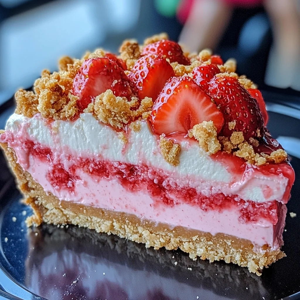 Easy Dreamy Strawberry Crunch Cheesecake Recipe