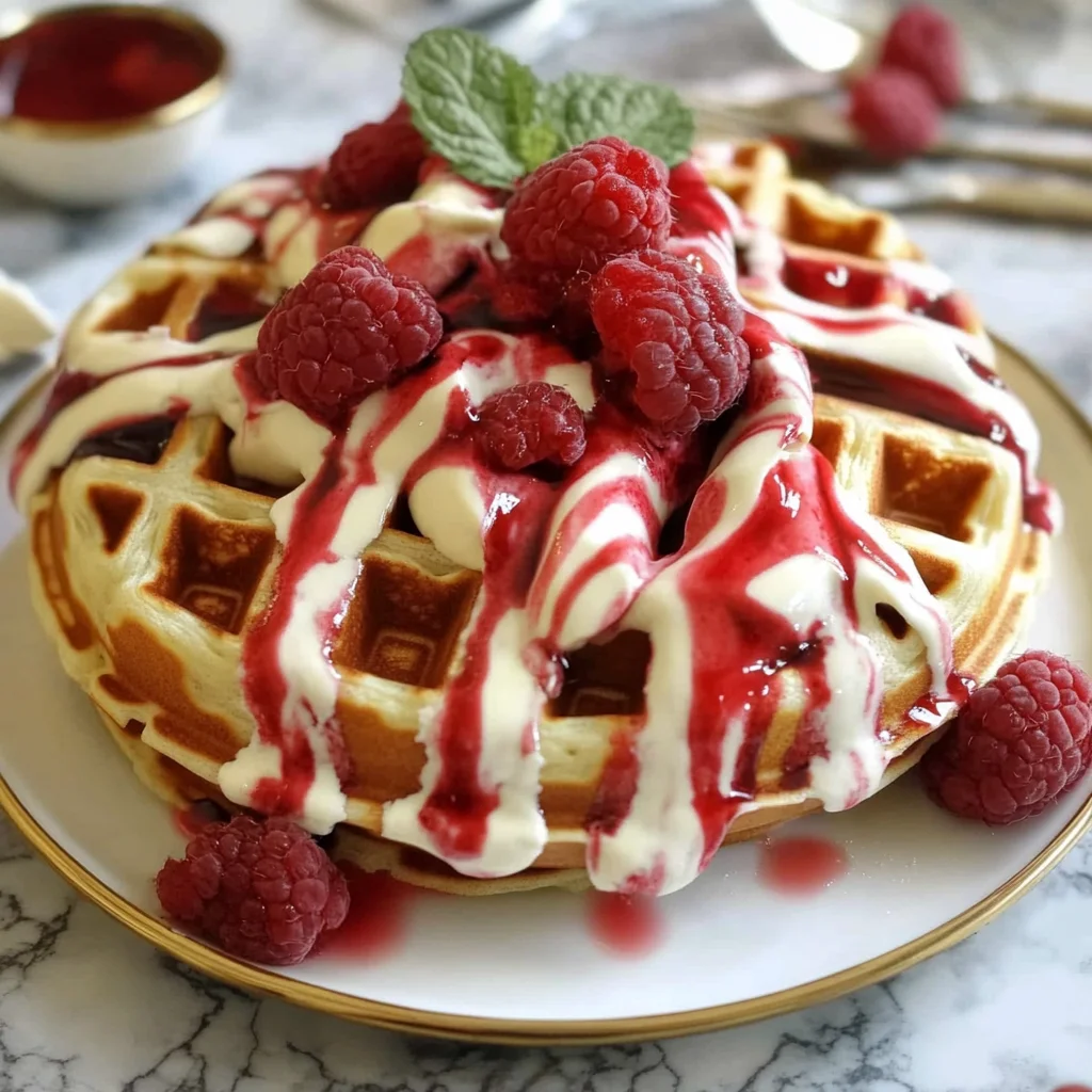 Easy Red Velvet Marble Waffles: Magical Swirls for Breakfast!