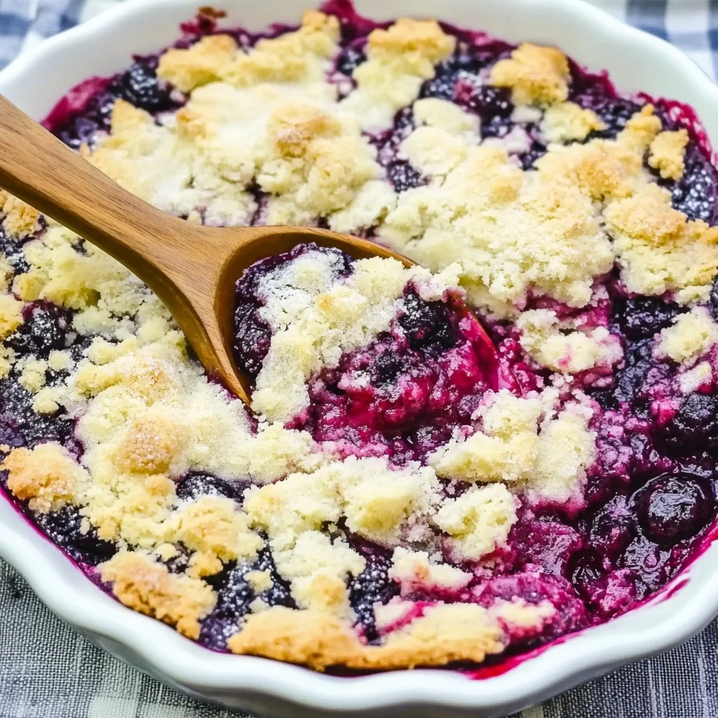 Easy & Quick Sugar Cookie Berry Cobbler (Frozen Berries)