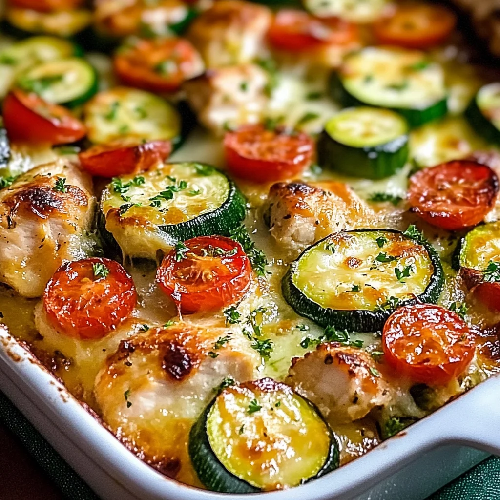 Easy Mediterranean Chicken Zucchini Bake Recipe - One-Pan Meal