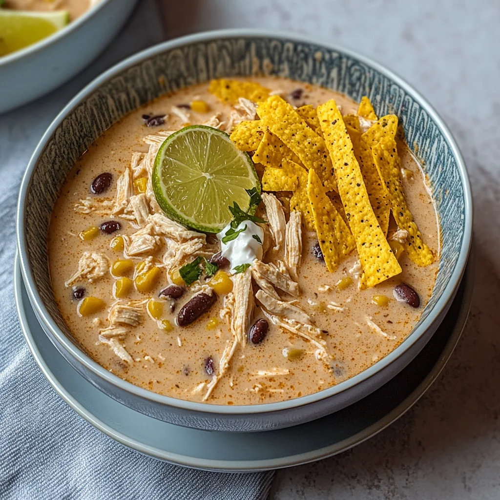 Creamy White Chicken Chili with Cream Cheese (Slow Cooker Recipe)